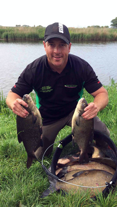 Team Captain Adam Palmer with part of his massive day 4 catch - Maver Match