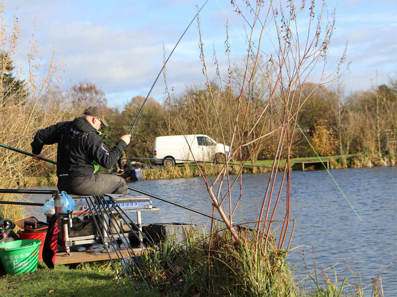 Adam Rumble in action during the opening round of the TBF Winter ...